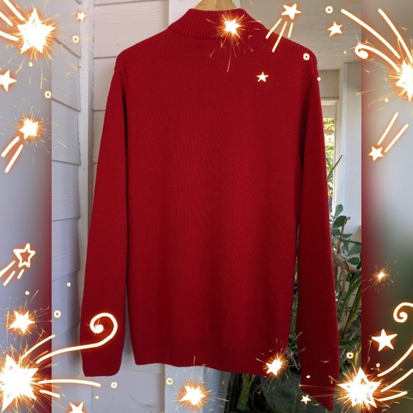 Chaps | Sweaters | Chaps Mens Red 3 Button Fishermans Sweater | Poshmark